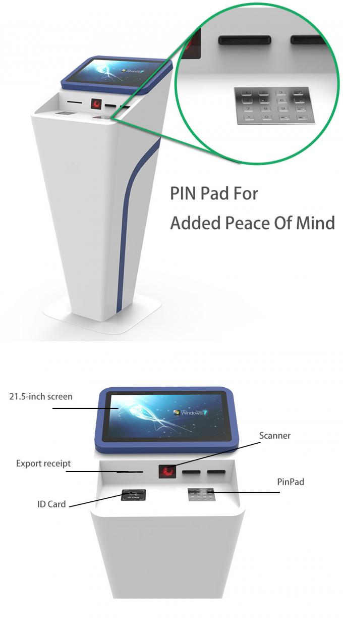 21.5 Self Service Ticketing Kiosk Hospital Self Service Health Kiosk Embedded Rfid Reader