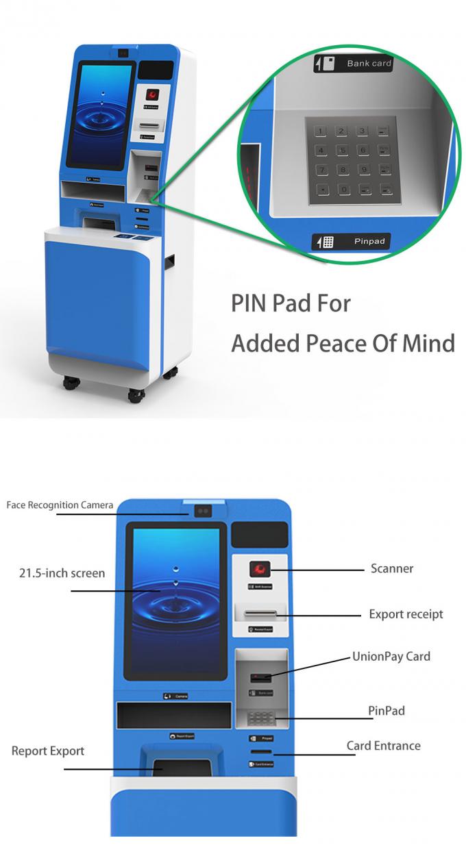 Government Self Payment Kiosk Machine Android All In One Touch Screen Kiosk